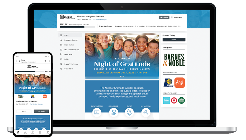 Purchase a Custom Event Site for OneCause Fundraising Platform