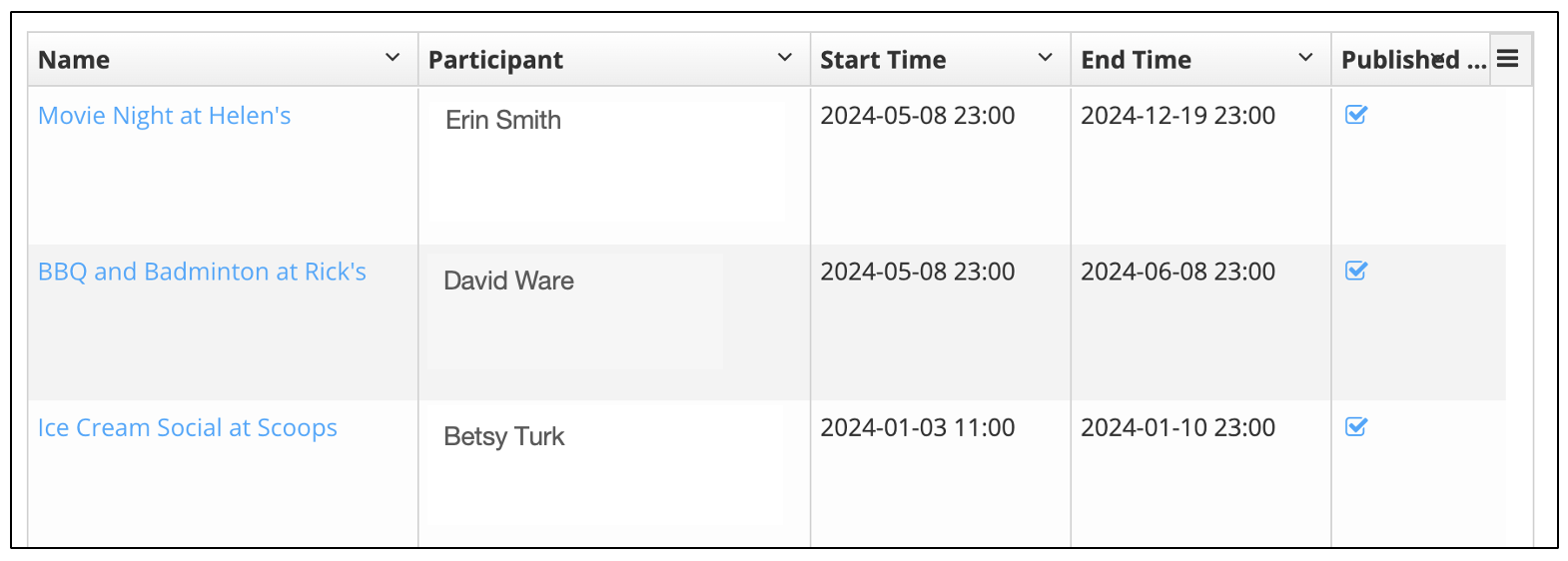 Peer-to-Peer: Personal Event Management
