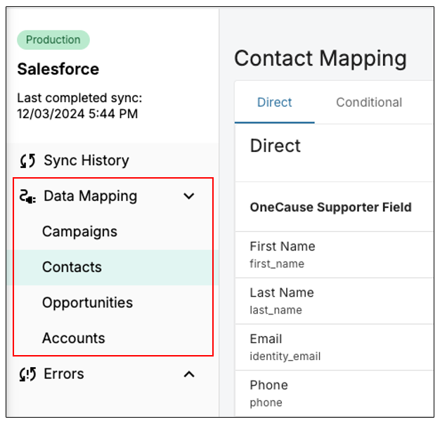 Salesforce NPSP Integration: Direct & Conditional Mapping